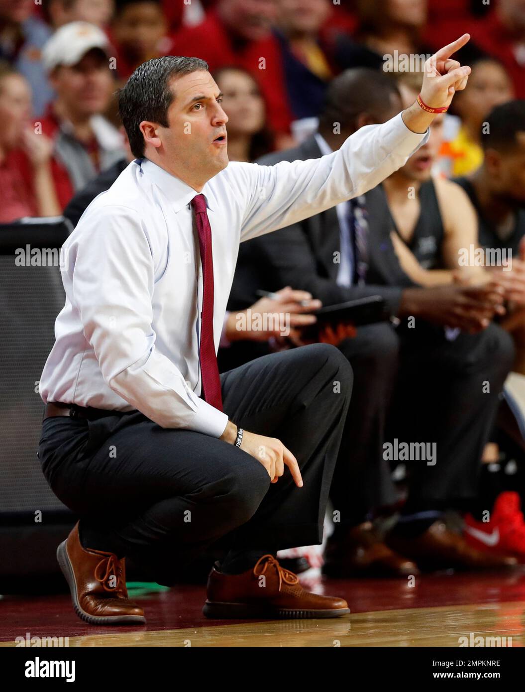 Iowa State head coach Steve Prohm directs his team during the second ...