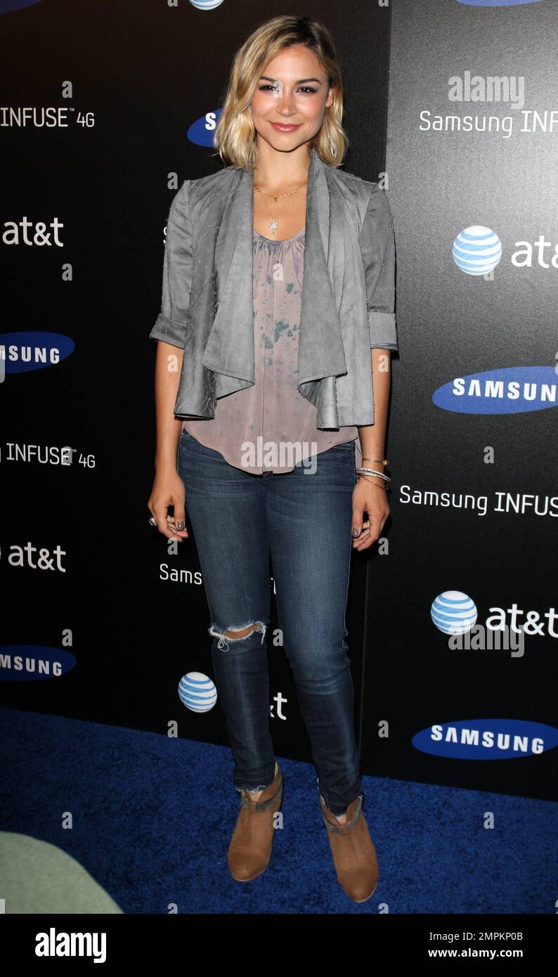 Actress Samaire Armstrong attends the Samsung Infuse 4G For AT&T Launch ...