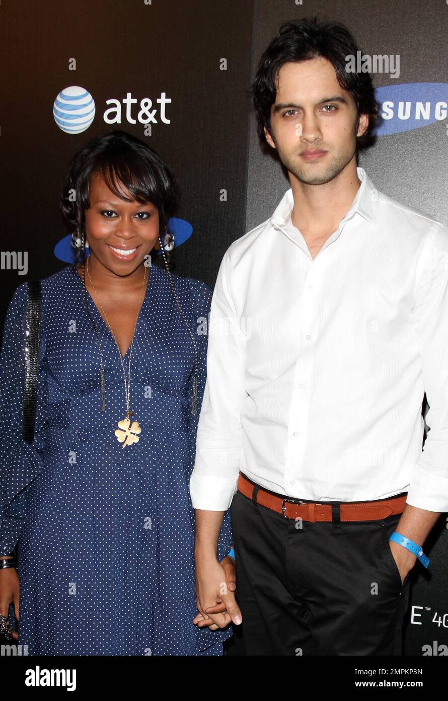 Actor Michael Steger (R) and wife Brandee Tucker attend the Samsung ...