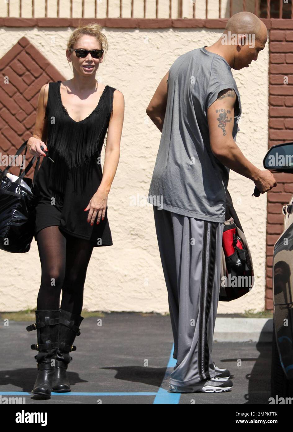 Kym Johnson and Hines Ward leaving the rehearsal studio for "Dancing ...