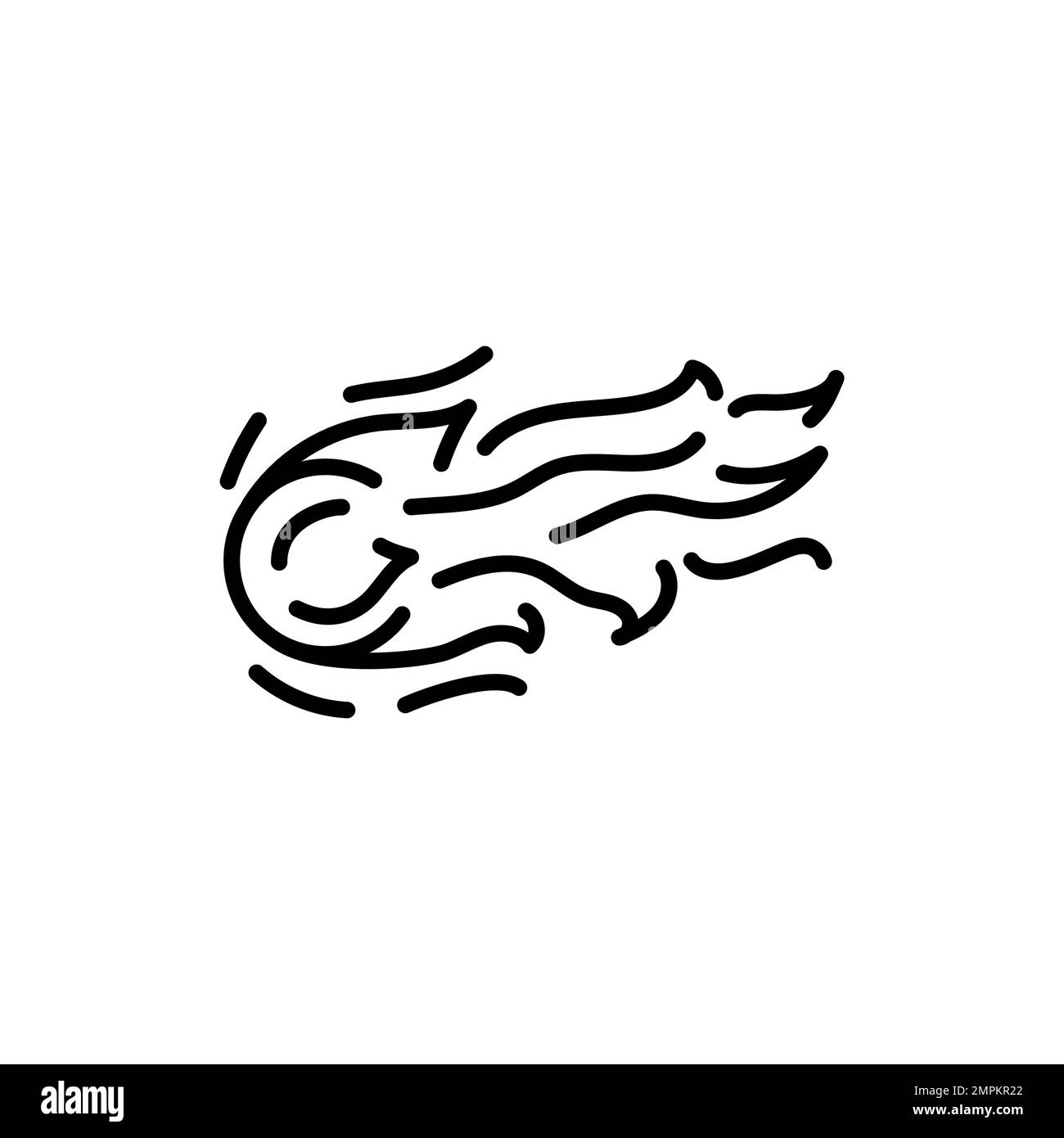 Fireball black line icon. Pictogram for web page, mobile app, promo ...
