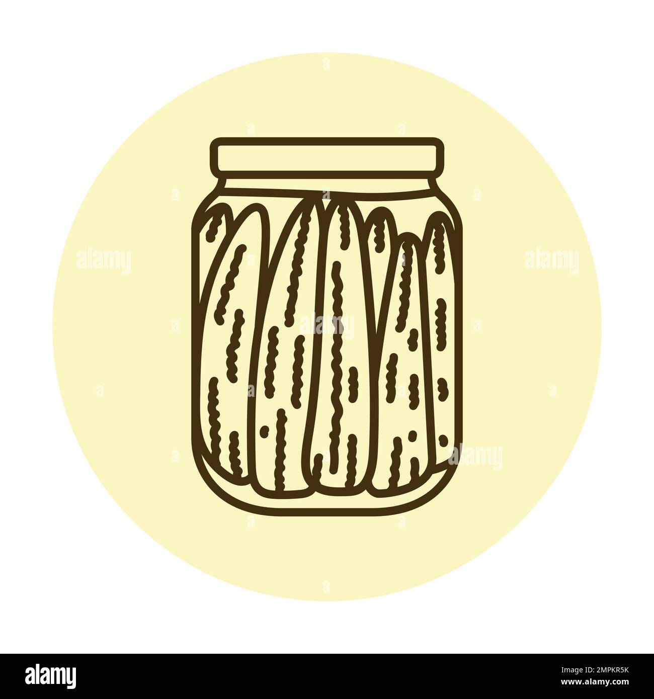 Pickled corn in a jar color line icon. Homemade canned food Stock ...