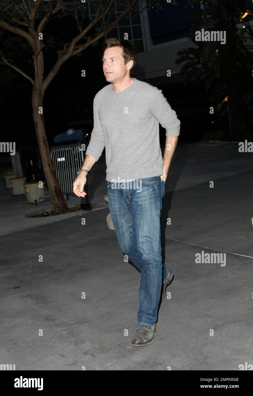 Jason Bateman arrives at the Staples Center to watch the San Antonio ...