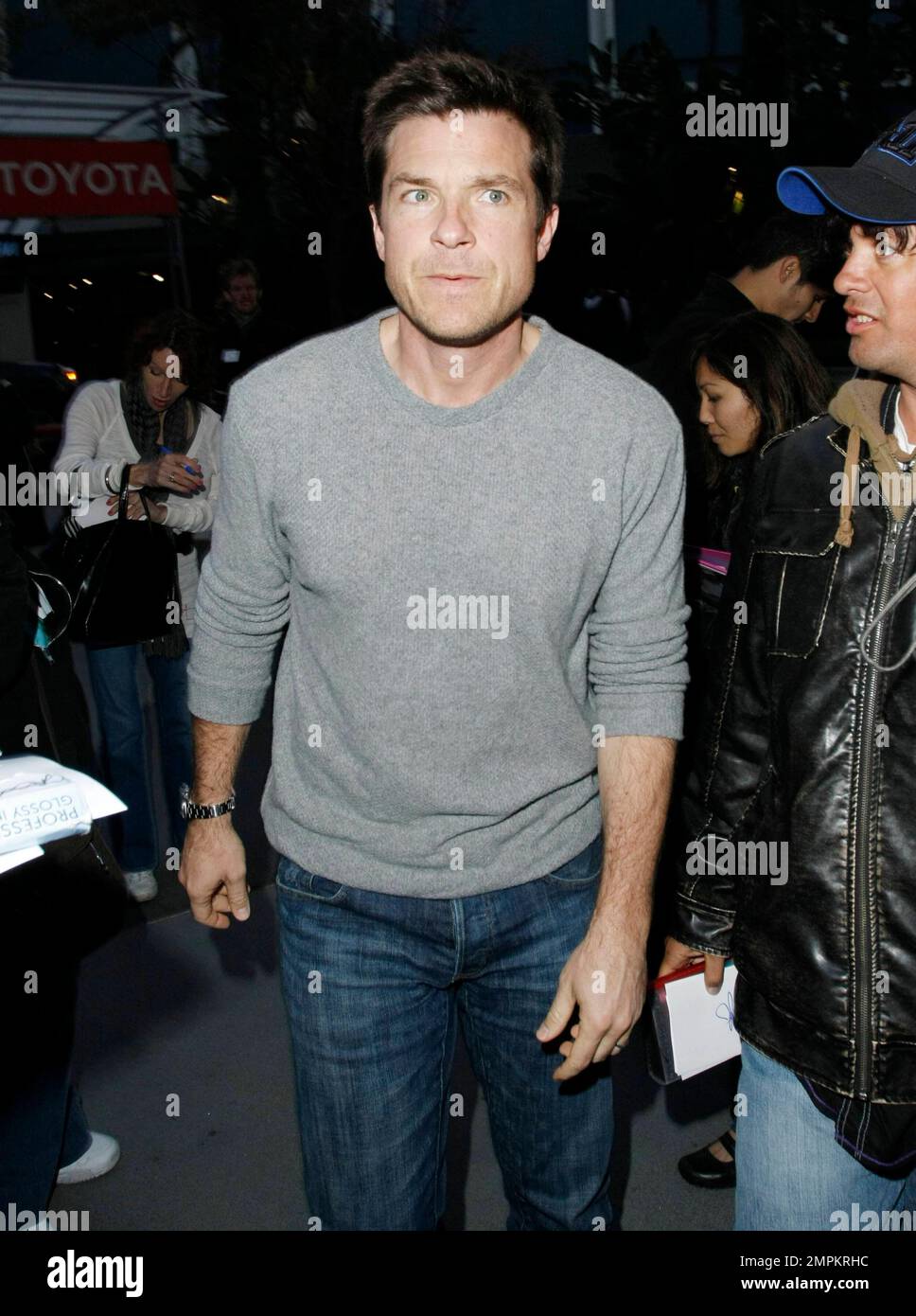Jason Bateman arrives at the Staples Center to watch the San Antonio ...