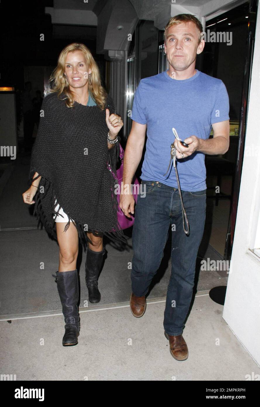 Rick Schroder and wife Andrea Schroder leave a Malibu Country Mart ...