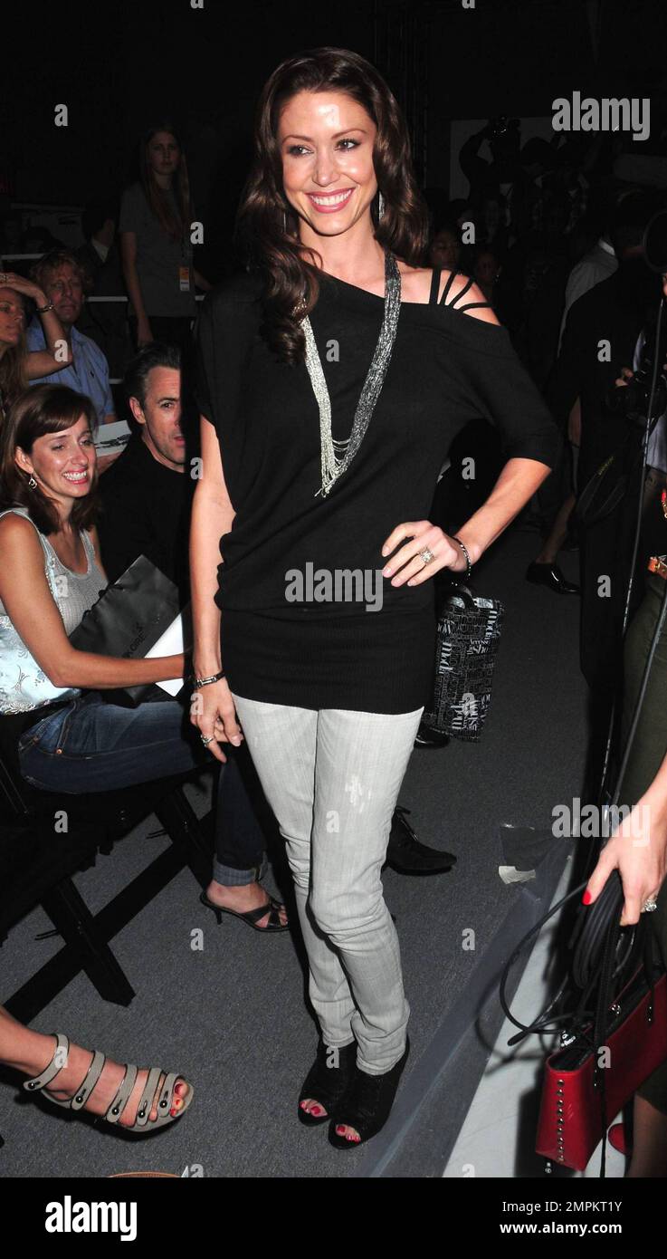 Shannon Elizabeth arrives at a fashion show during day three of ...