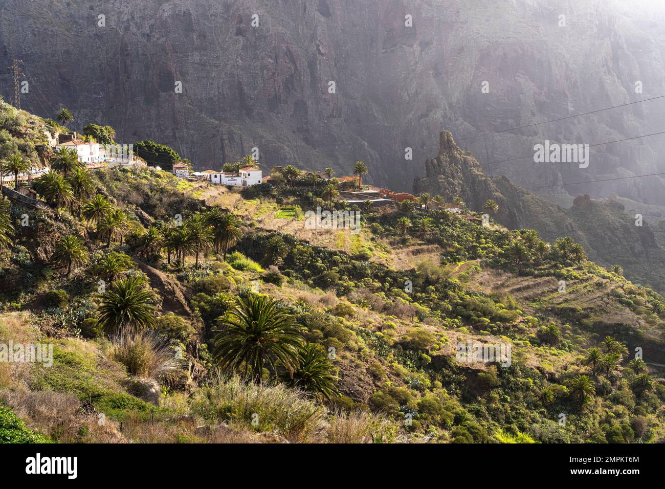 Bergdorf Masca und die Schlucht im Teno-Gebirge, Masca, Teneriffa ...