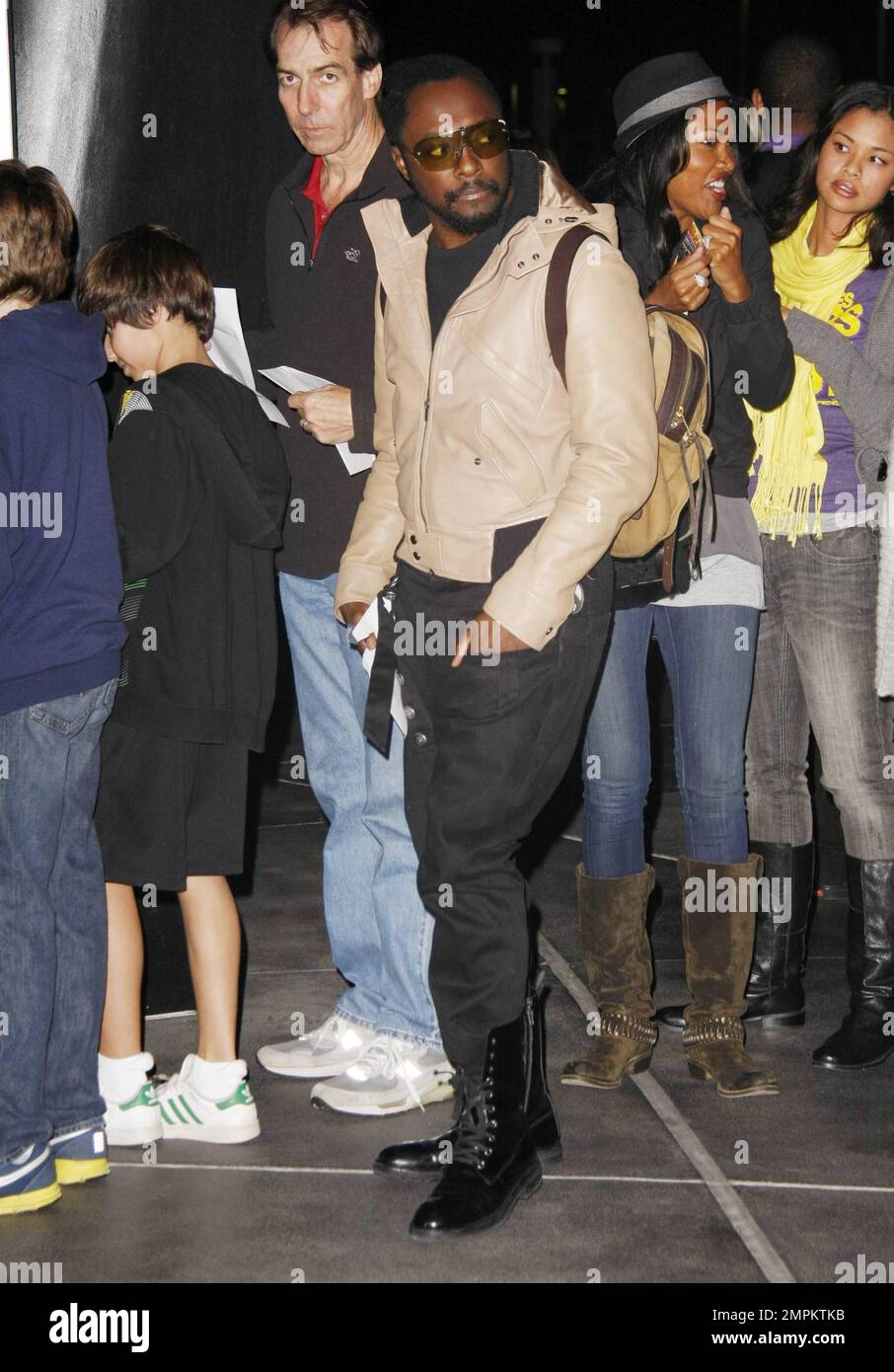 will.i.am (aka William James Adams, Jr.) appears to wait in line at the ...