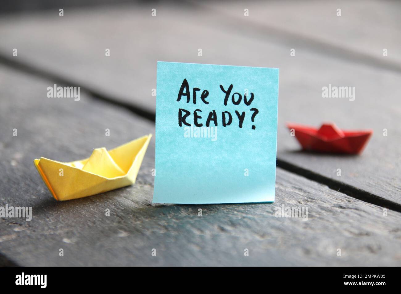 Are You ready? written on a tag Stock Photo - Alamy