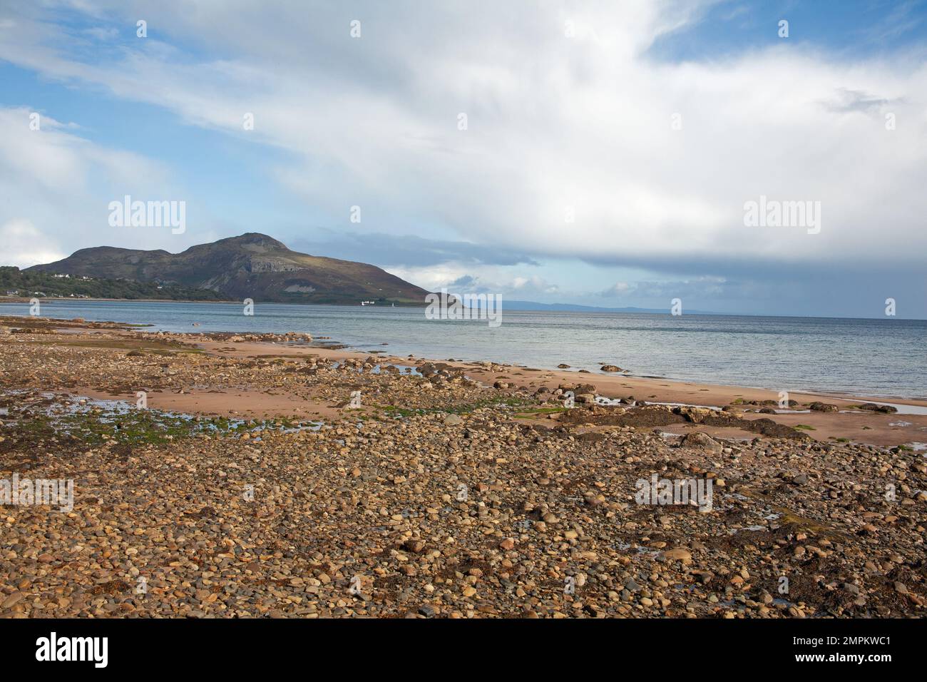 Holy Island viewed from the beach at Whiting Bay The Isle of Arran ...
