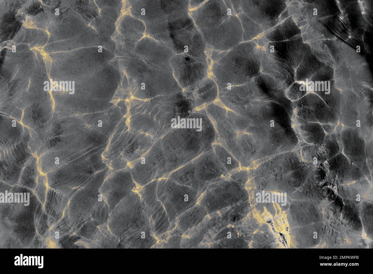 Abstract photo of glowing surface of transparent water with light ...