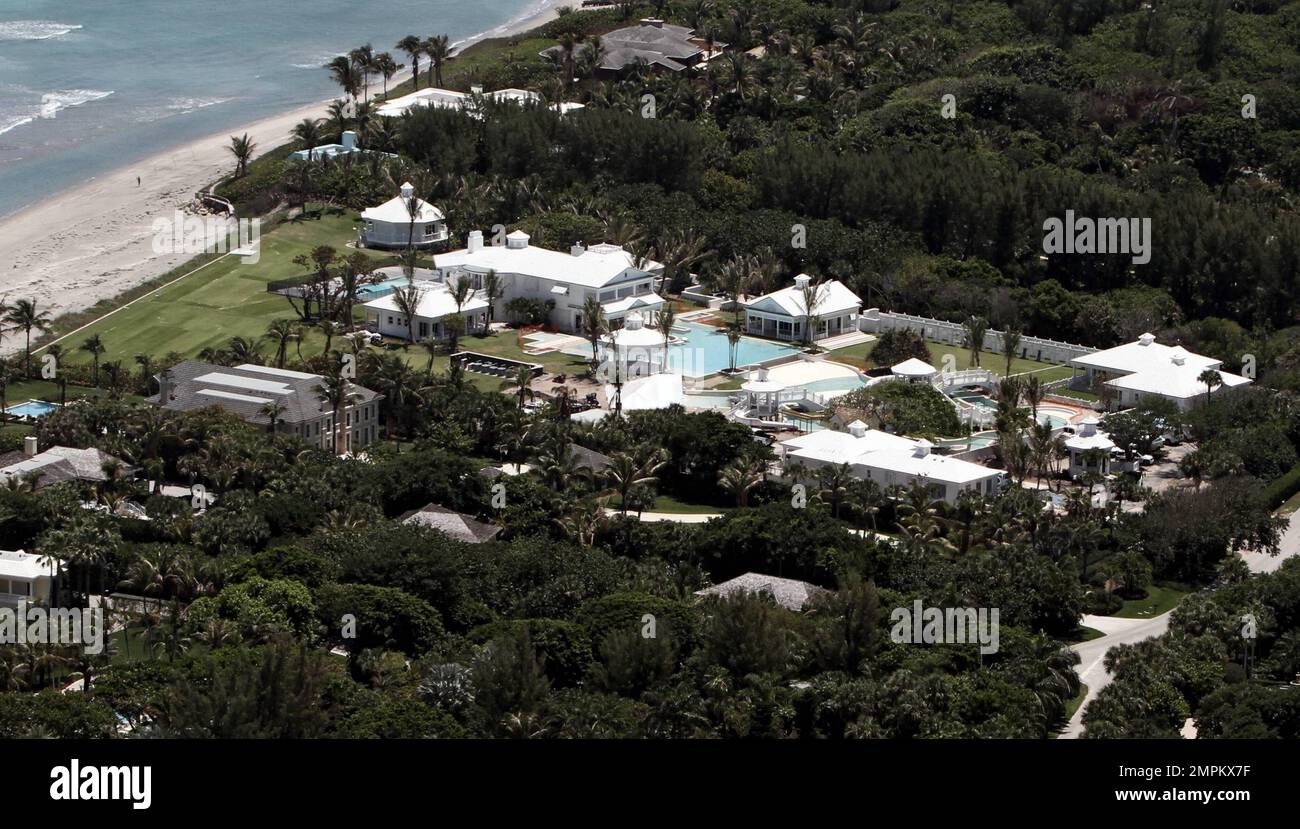 Aerial views of Celine Dion's new waterfront paradise on Jupiter Island ...