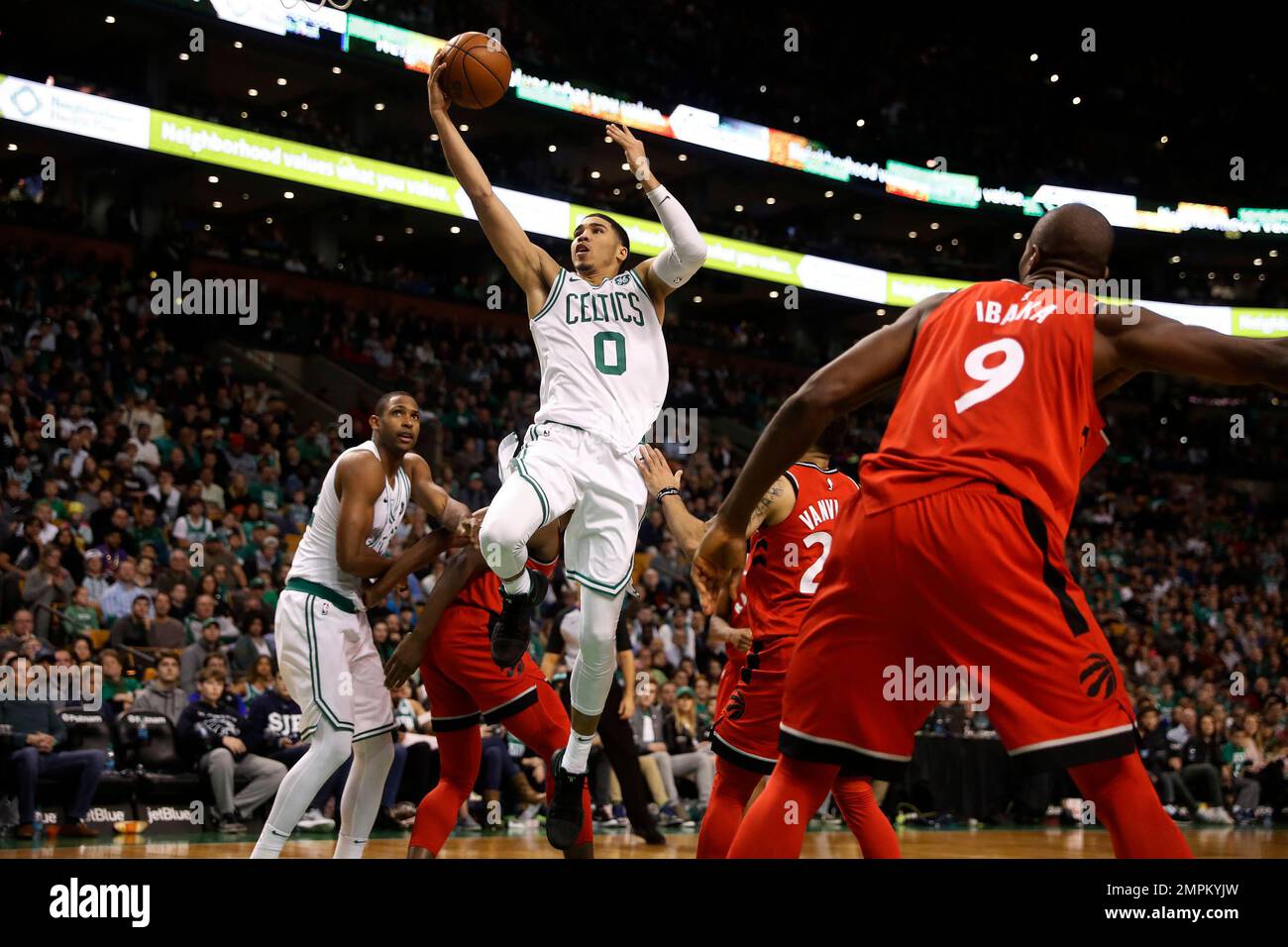 Boston Celtics' Jayson Tatum goes to the basket against the Toronto ...