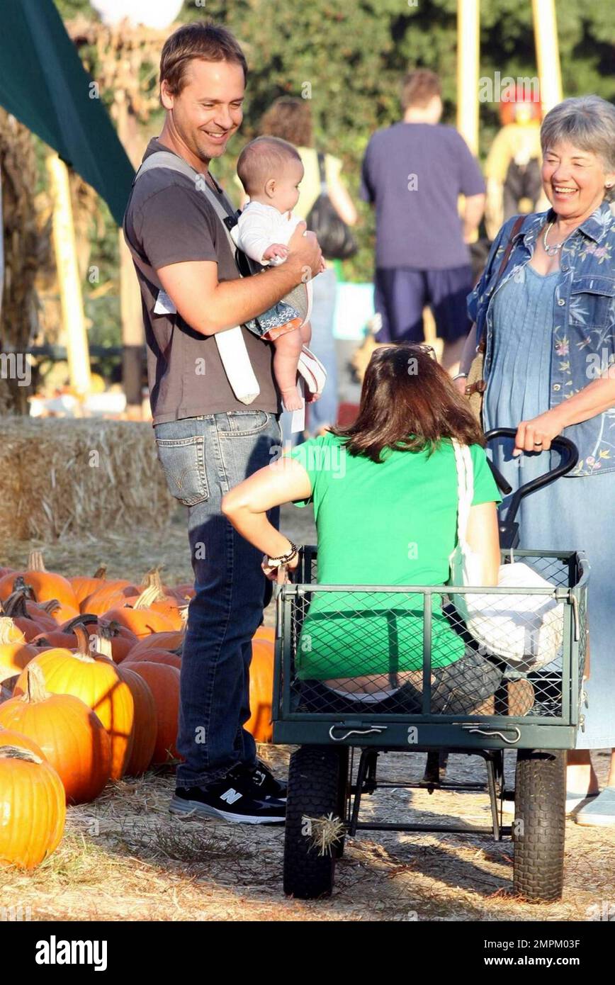 Actor Chad Lowe, girlfriend Kim Painter and their baby daughter Mabel ...