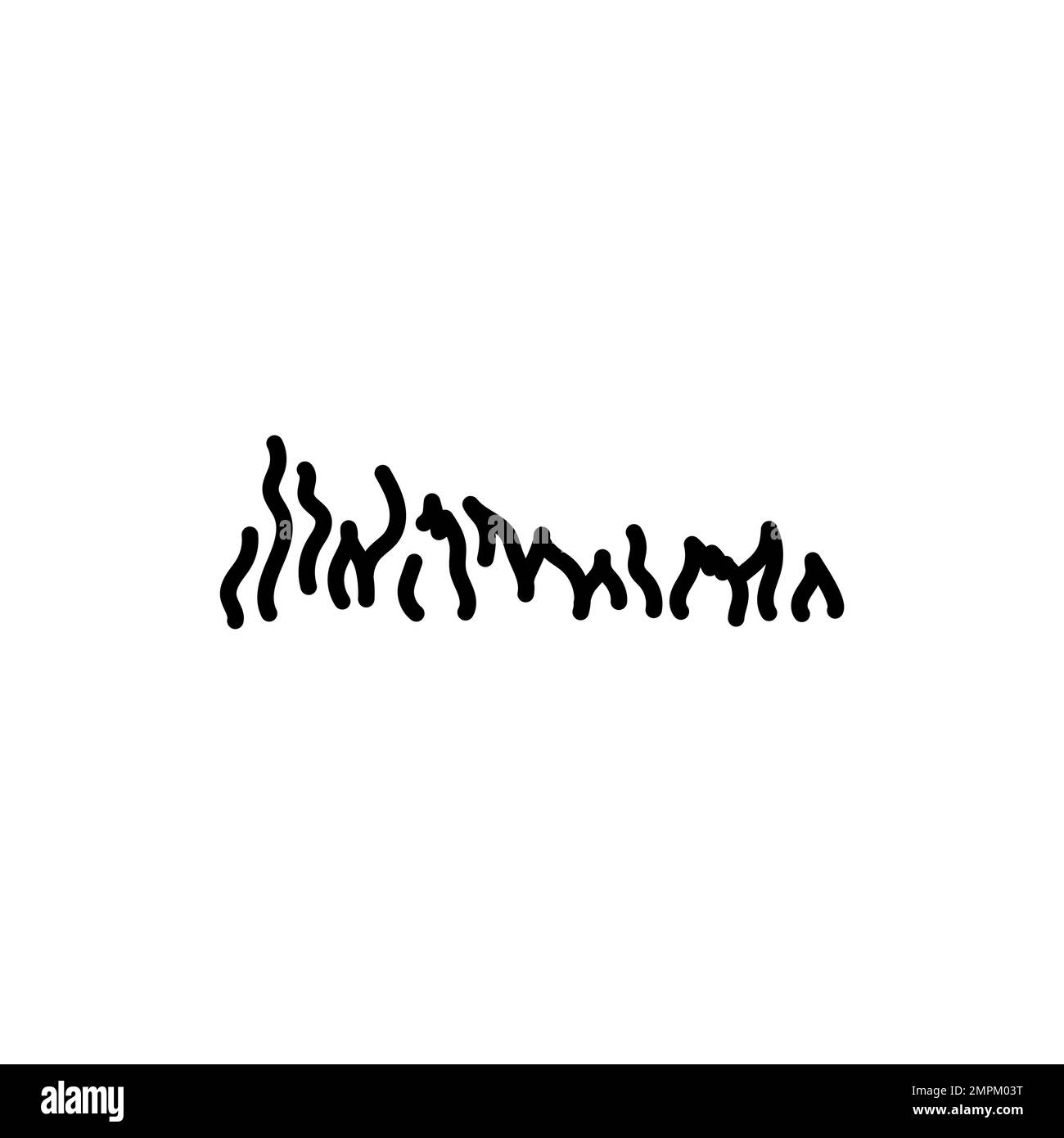 Line of fire black line icon. Pictogram for web page, mobile app, promo ...