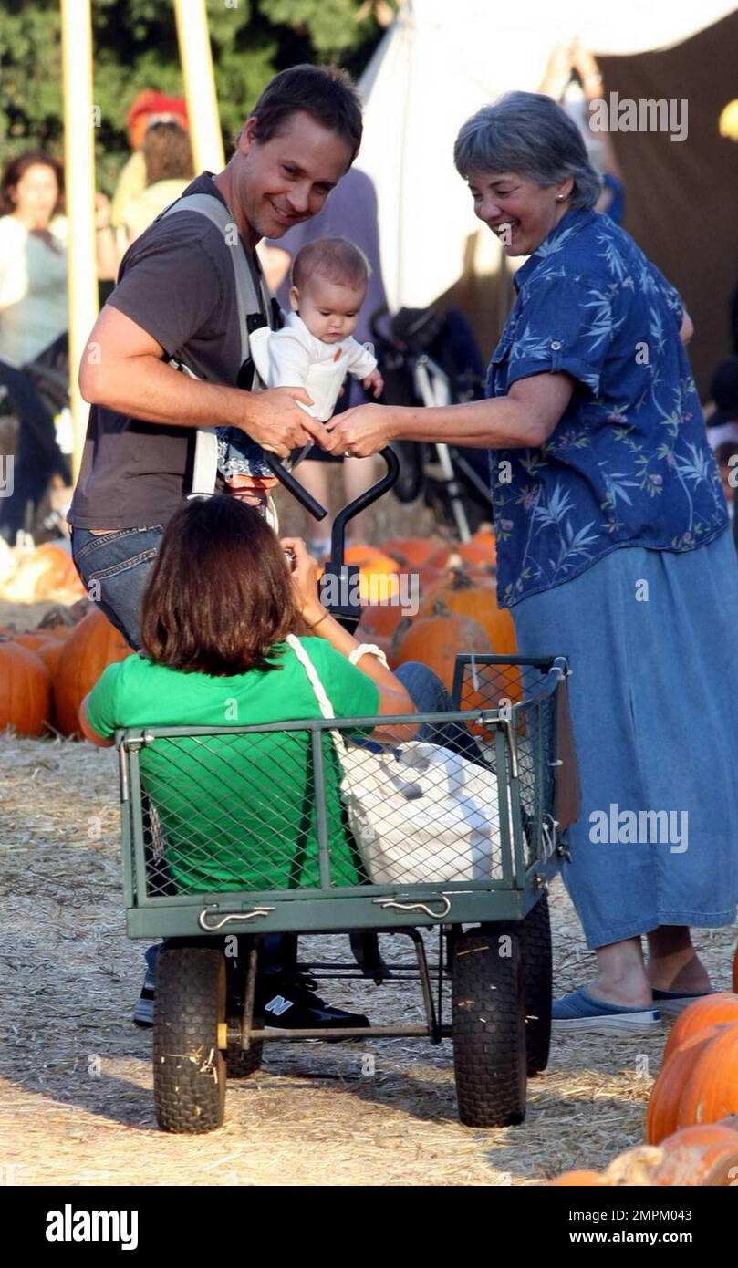 Actor Chad Lowe, girlfriend Kim Painter and their baby daughter Mabel ...