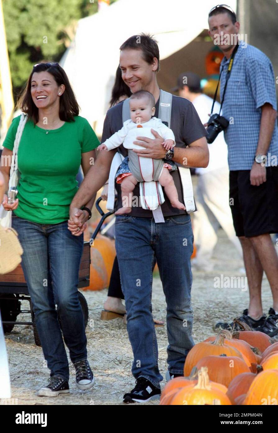 Actor Chad Lowe, girlfriend Kim Painter and their baby daughter Mabel ...