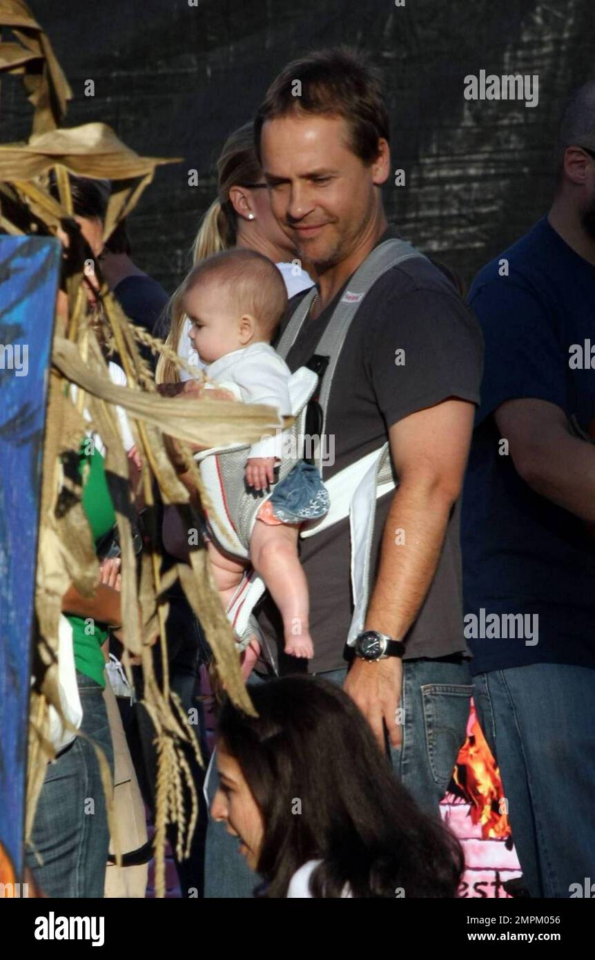 Actor Chad Lowe, girlfriend Kim Painter and their baby daughter Mabel ...