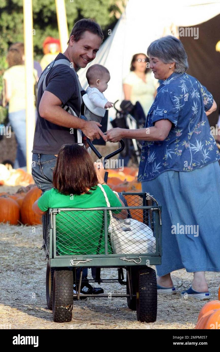 Actor Chad Lowe, girlfriend Kim Painter and their baby daughter Mabel ...