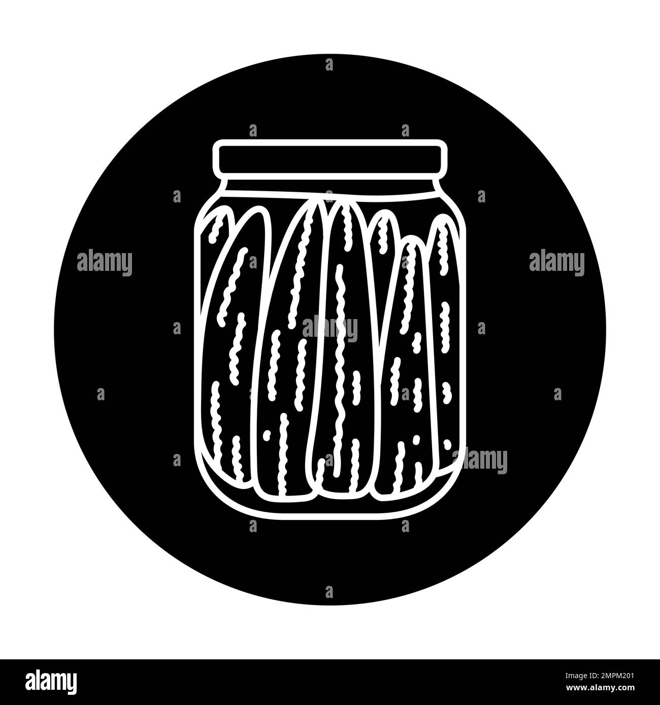 Pickled corn in a jar color line icon. Homemade canned food Stock ...