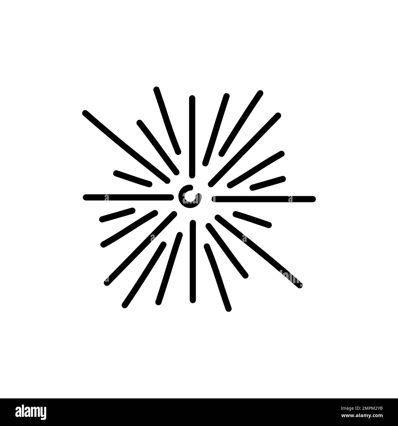 Flare black line icon. Natural element. Pictogram for web page, mobile ...