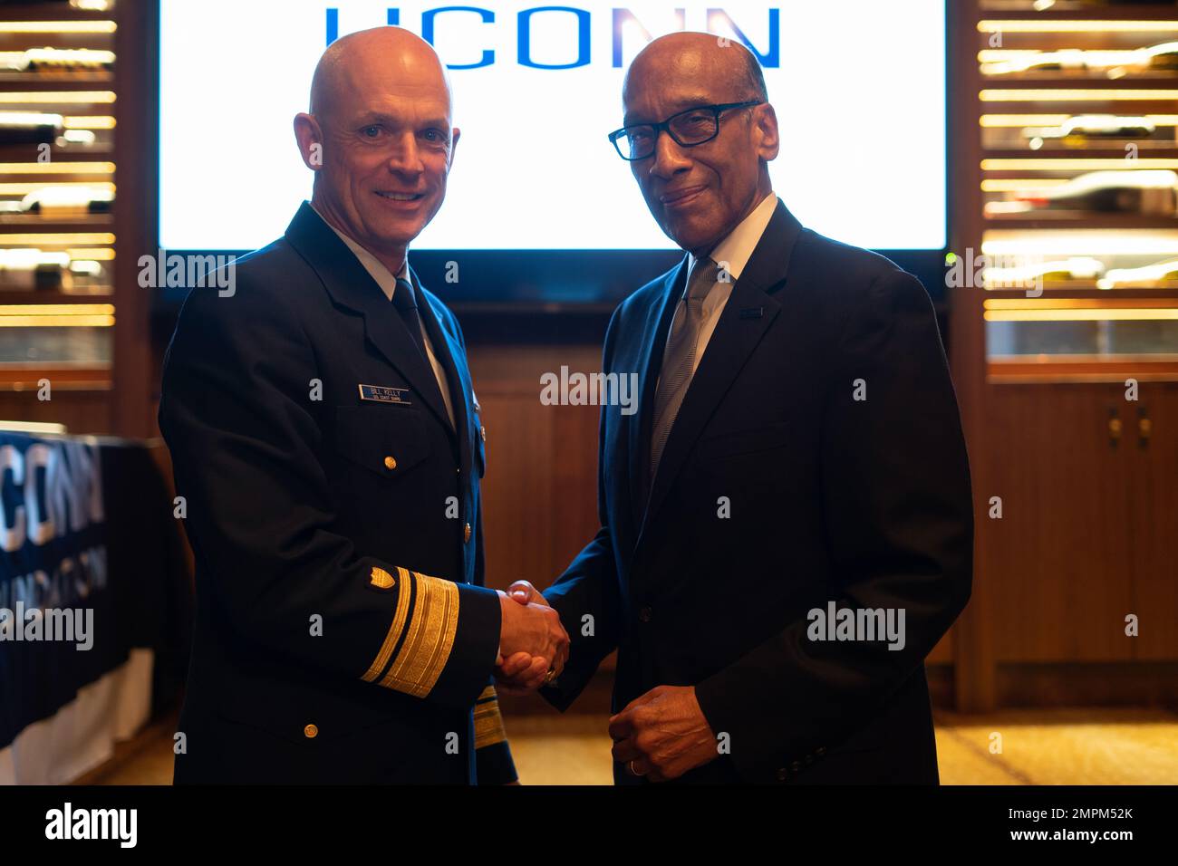 Rear Adm. Bill Kelly, the 42nd Superintendent of the Academy, poses ...
