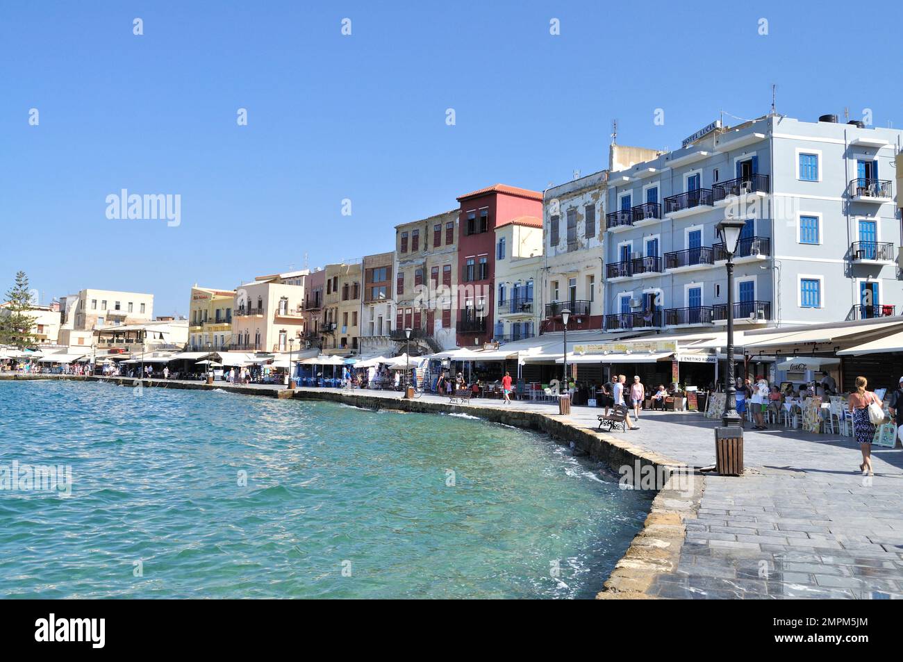 Old Town buildings around the Chania harbour Stock Photo - Alamy