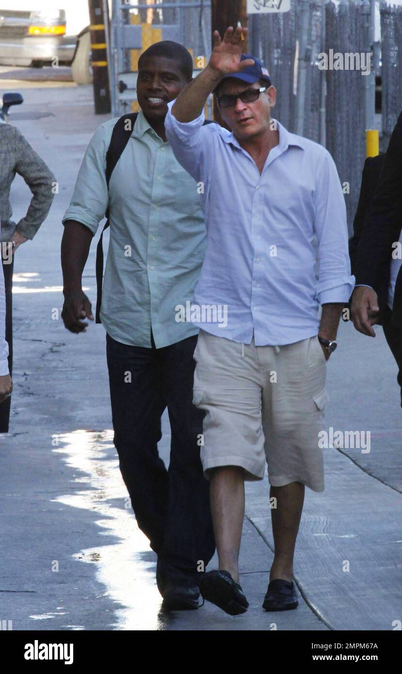 'Anger Management' star Charlie Sheen was seen arriving at the 'Jimmy ...