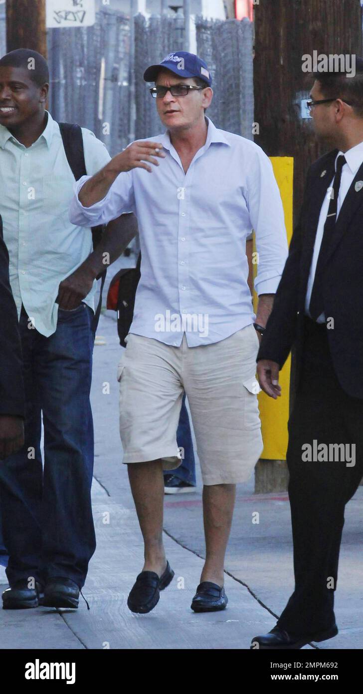 'Anger Management' star Charlie Sheen was seen arriving at the 'Jimmy ...