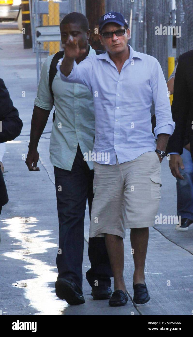 'Anger Management' star Charlie Sheen was seen arriving at the 'Jimmy ...