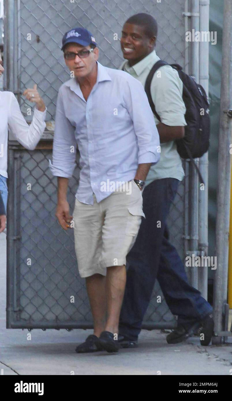 'Anger Management' star Charlie Sheen was seen arriving at the 'Jimmy ...