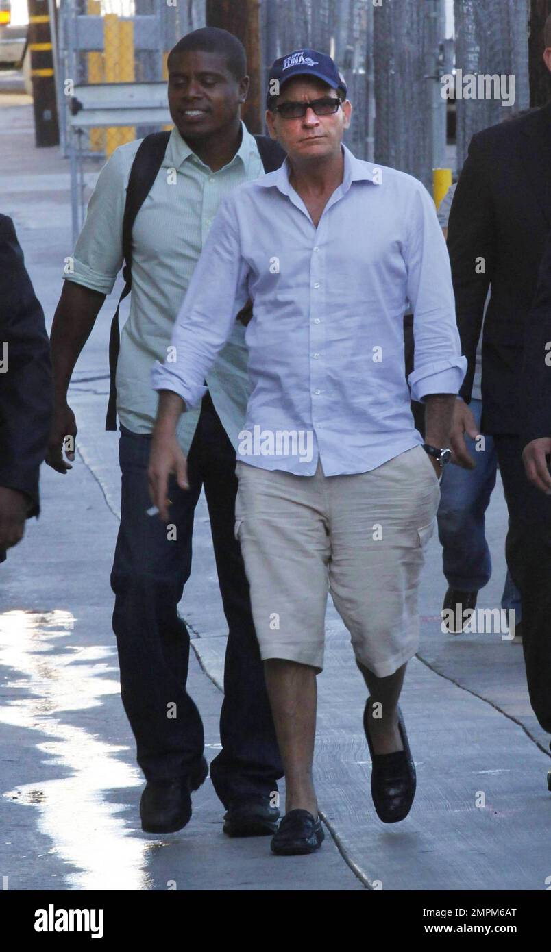 'Anger Management' star Charlie Sheen was seen arriving at the 'Jimmy ...