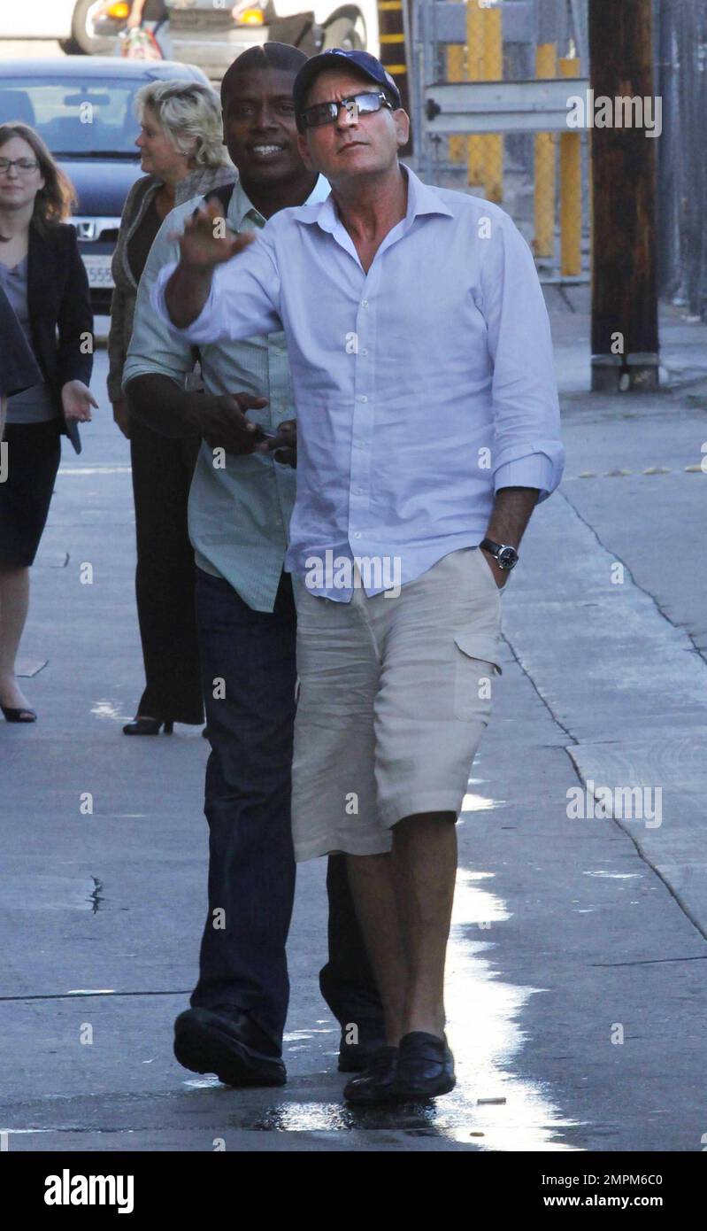'Anger Management' star Charlie Sheen was seen arriving at the 'Jimmy ...