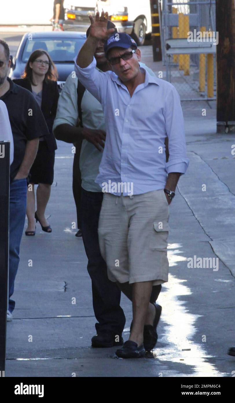 'Anger Management' star Charlie Sheen was seen arriving at the 'Jimmy ...
