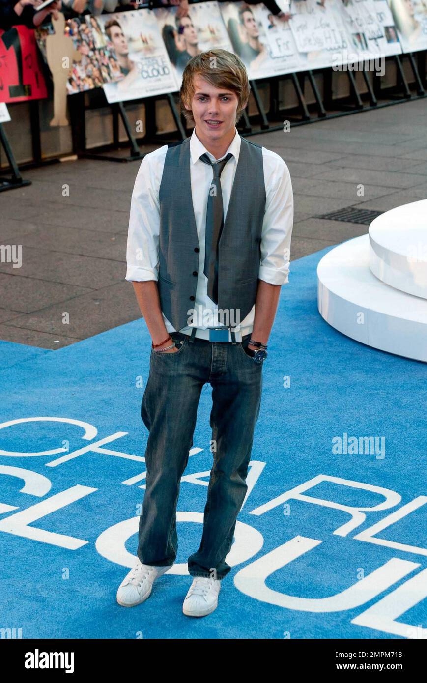 Thomas Law attends the UK premiere of "The death and life of Charlie St ...