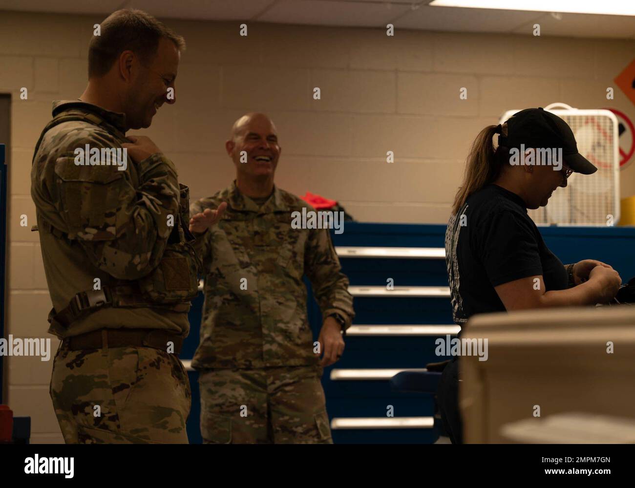 Maj. Gen. Michael Lutton, 20th Air Force commander, engages in ...