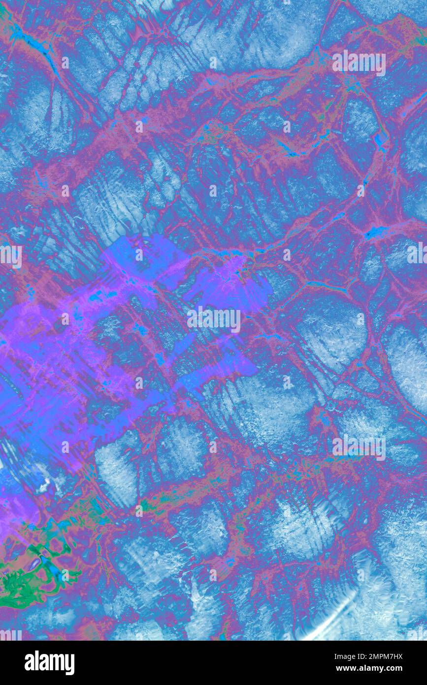 Abstract photo of glowing bright neon color of water texture with light ...