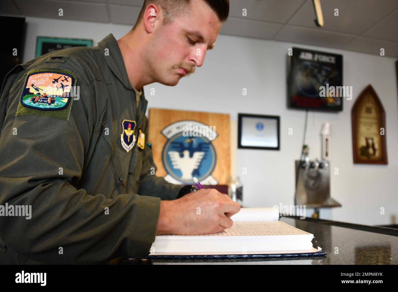 1st Lt. Wyatt Starr, 56th Air Refueling Squadron copilot in training ...