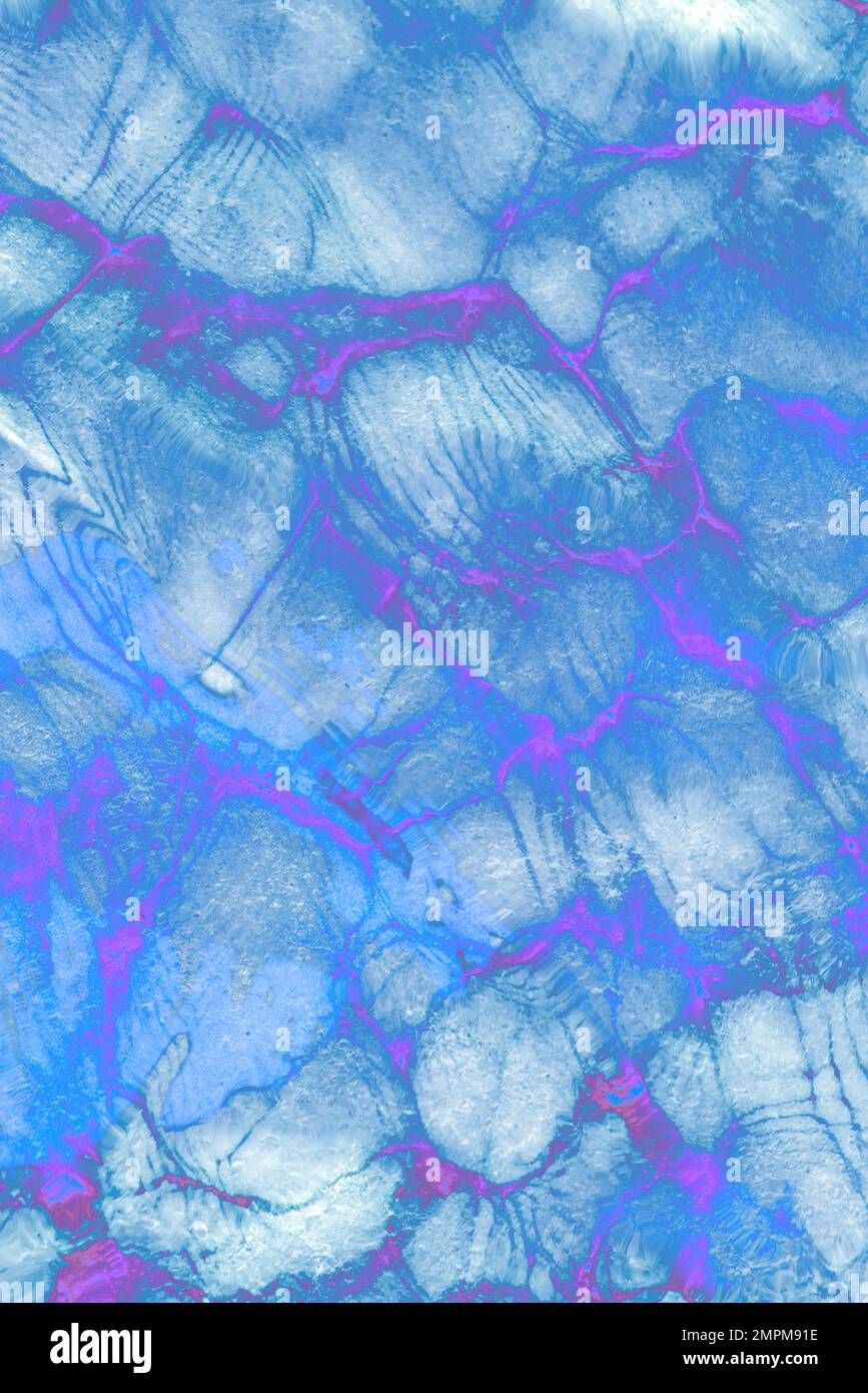 Abstract photo of glowing bright neon color of water texture with light ...