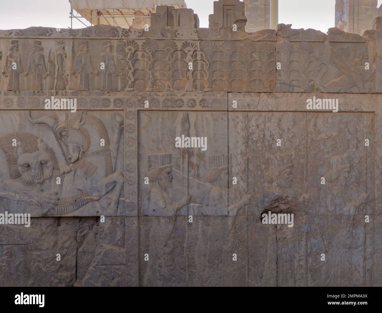 A closeup of architectural details of Persepolis castle Stock Photo - Alamy