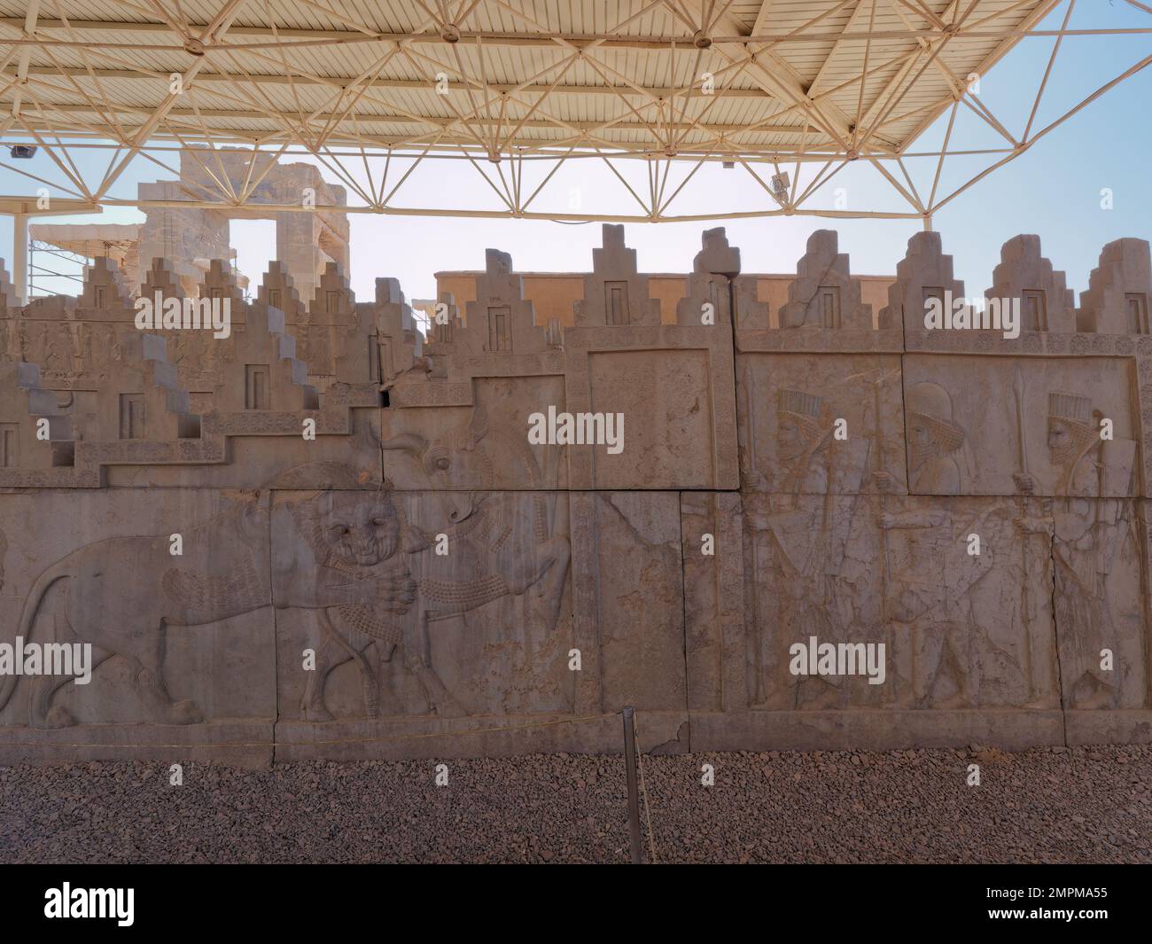A closeup of architectural details of Persepolis castle Stock Photo - Alamy