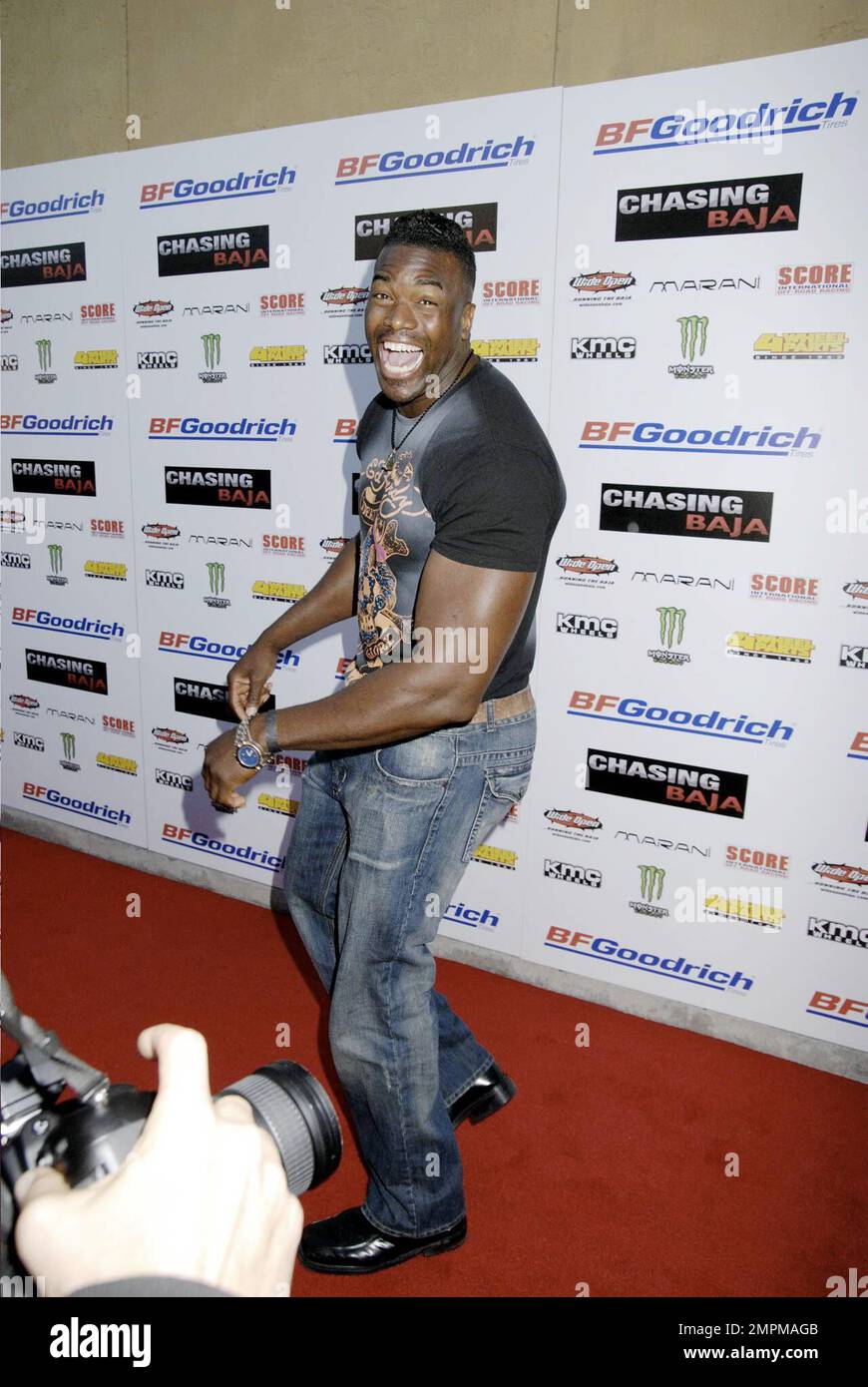 American Gladiator Jesse "Justice" Smith arrives at the Egyptian Theater for the premiere of ...