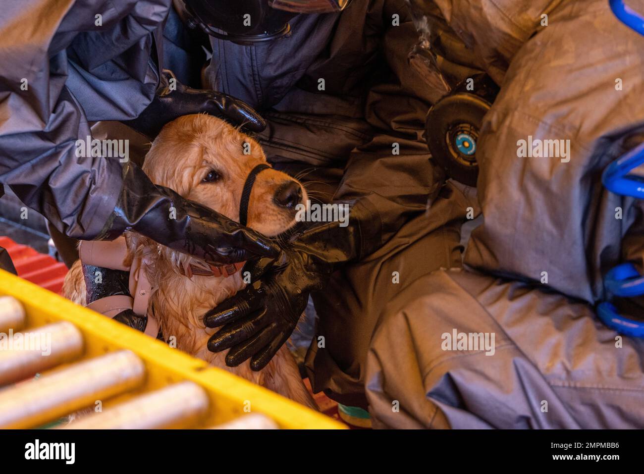 U.S. Marines with Chemical Biological Incident Response Force wash ...