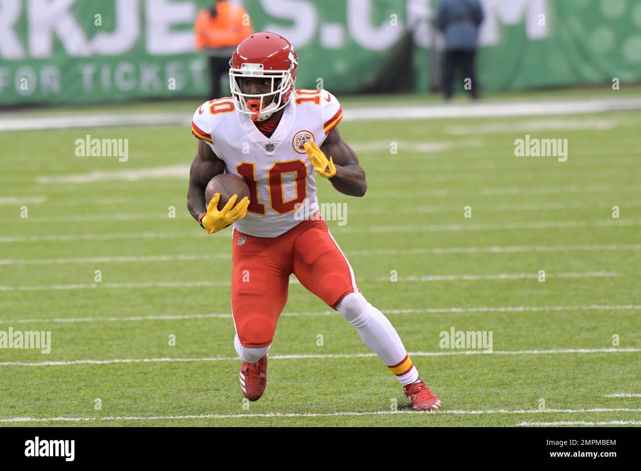 Kansas City Chiefs' Tyreek Hill runs with the ball during the first ...