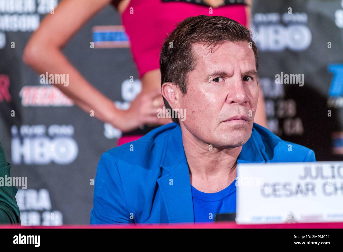 Pro boxer Julio Cesar Chavez Jr (46-1-1, 32 KOs) (left) and Pro boxer ...