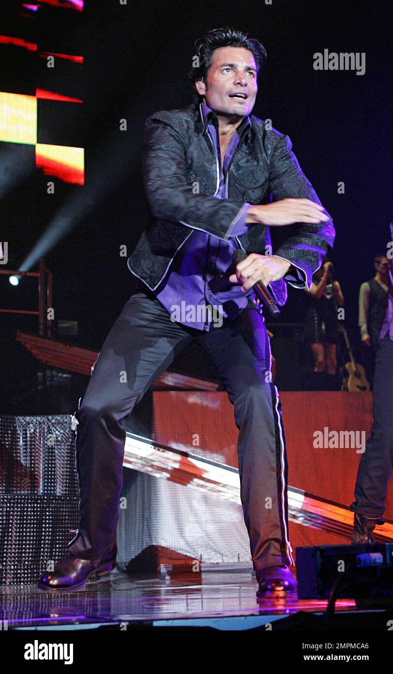 Puerto Rican pop singer Chayanne (Elmer Arce) performs live at American ...