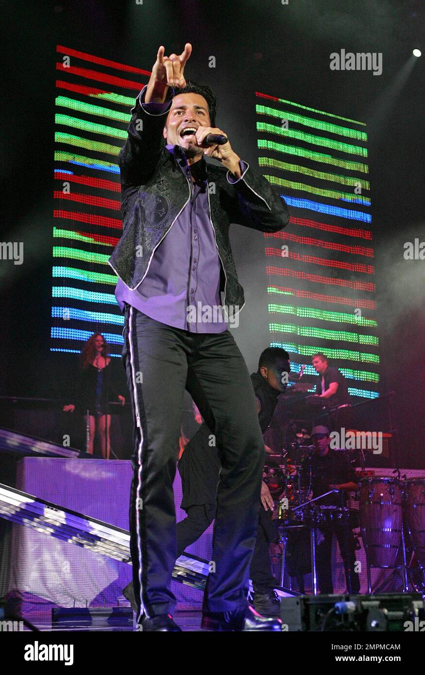 Puerto Rican pop singer Chayanne (Elmer Arce) performs live at American ...