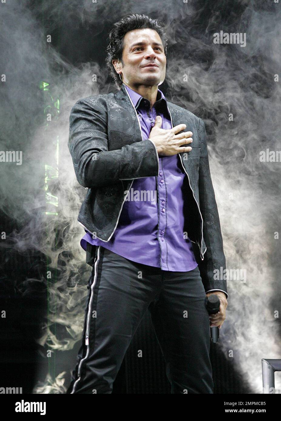 Puerto Rican pop singer Chayanne (Elmer Arce) performs live at American ...