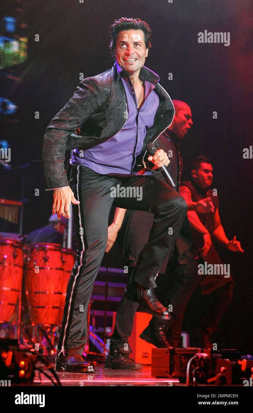Puerto Rican pop singer Chayanne (Elmer Arce) performs live at American ...