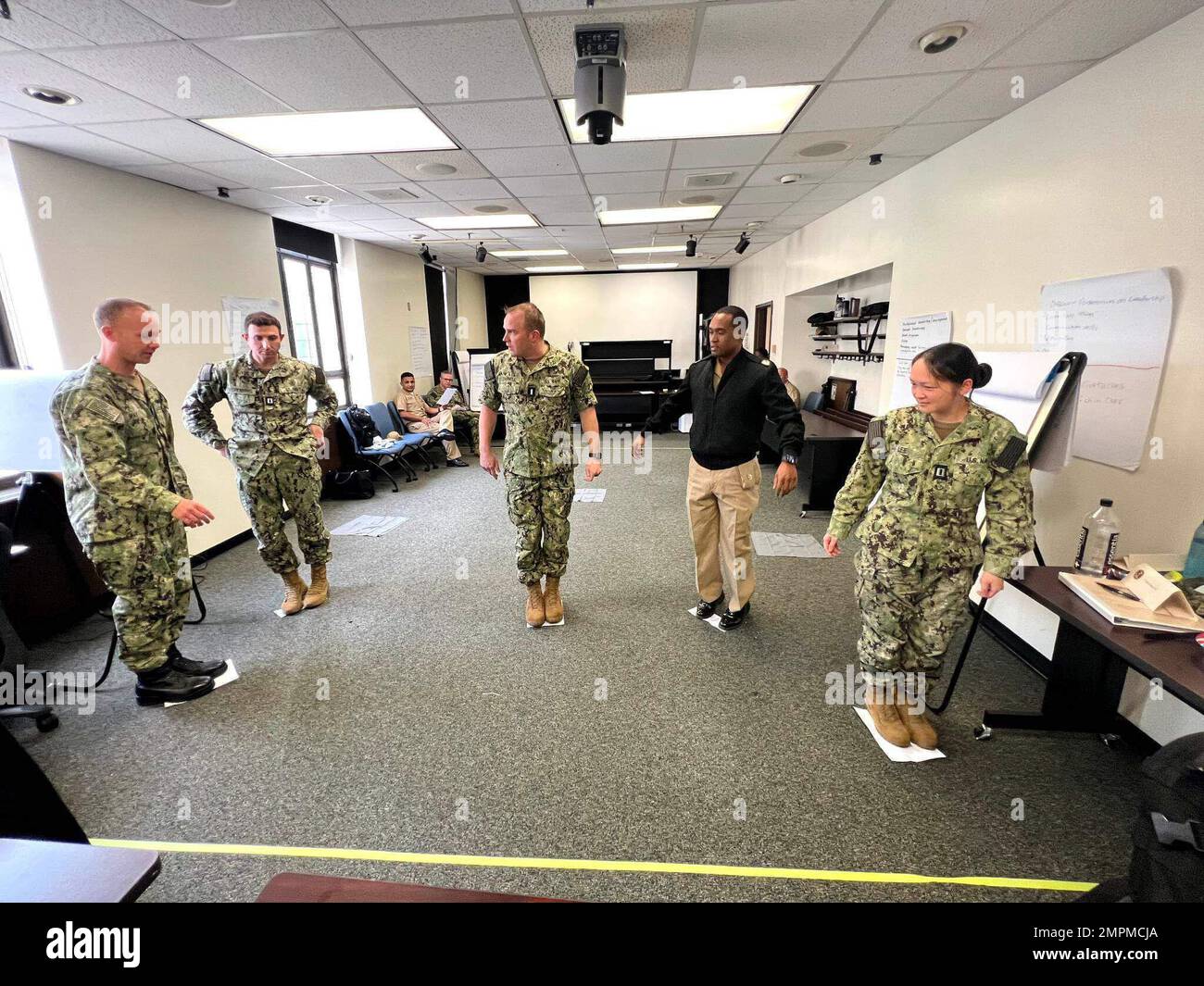 Division Officer Leadership Course students participate in a team ...